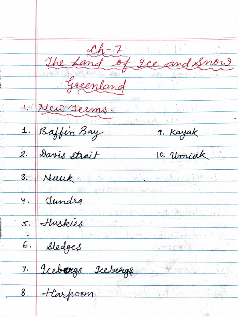 CH 7 The Land of Ice and Snow Greenland | PDF