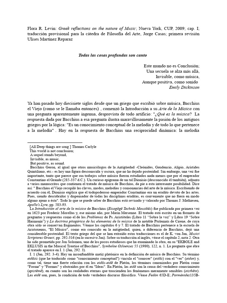 Bacchius y la esencia de la música | PDF | Pitágoras | Platón