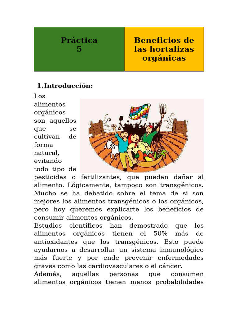 Práctica N5. Biodiversidad Docx | PDF | Alimentos | Organismo genéticamente modificado