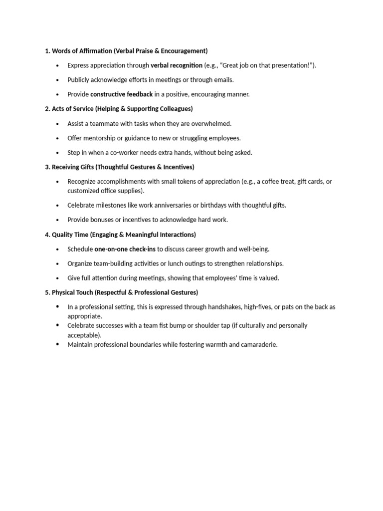 Work Love Language | PDF