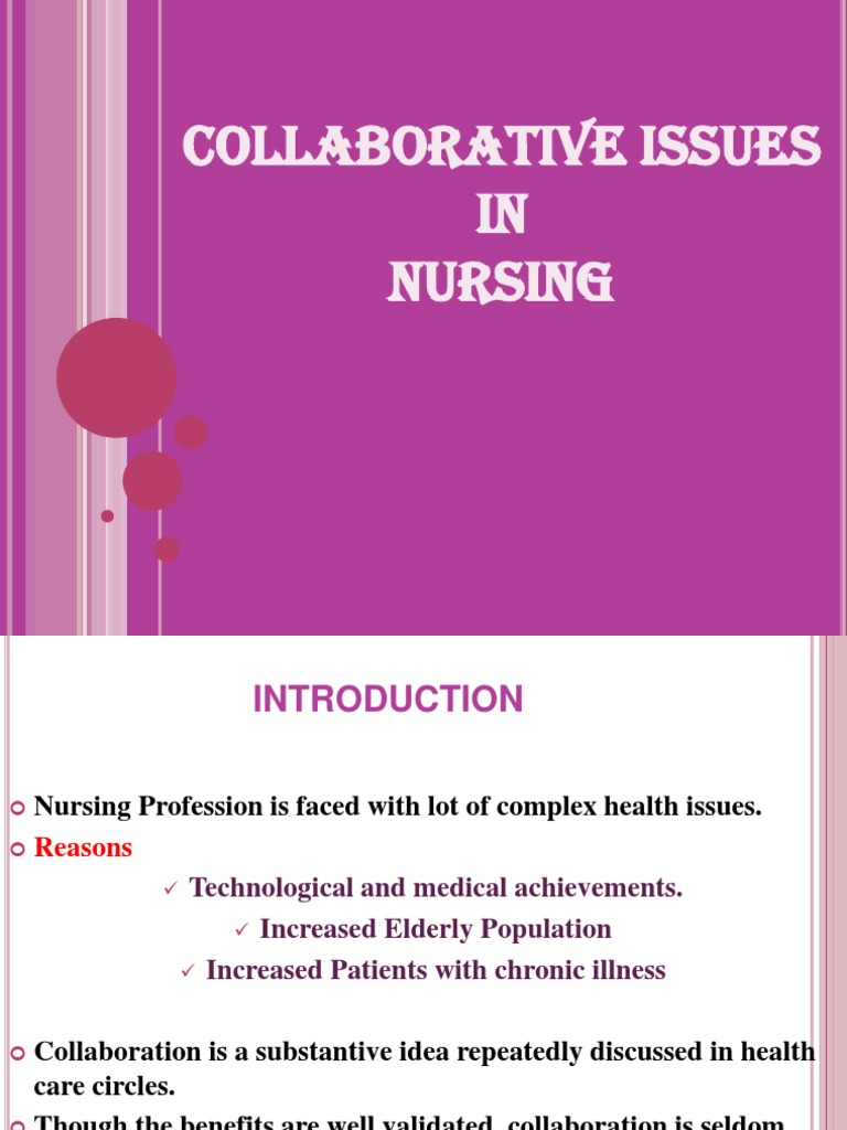 Collaborative Issues in Nursing | PDF | Collaboration | Nursing