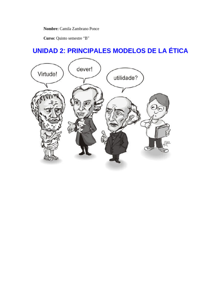 Principales Modelo de La Etica | PDF