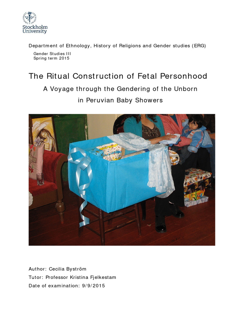 The Ritual Construction of Fetal Personh | PDF | Gender | Gender Studies