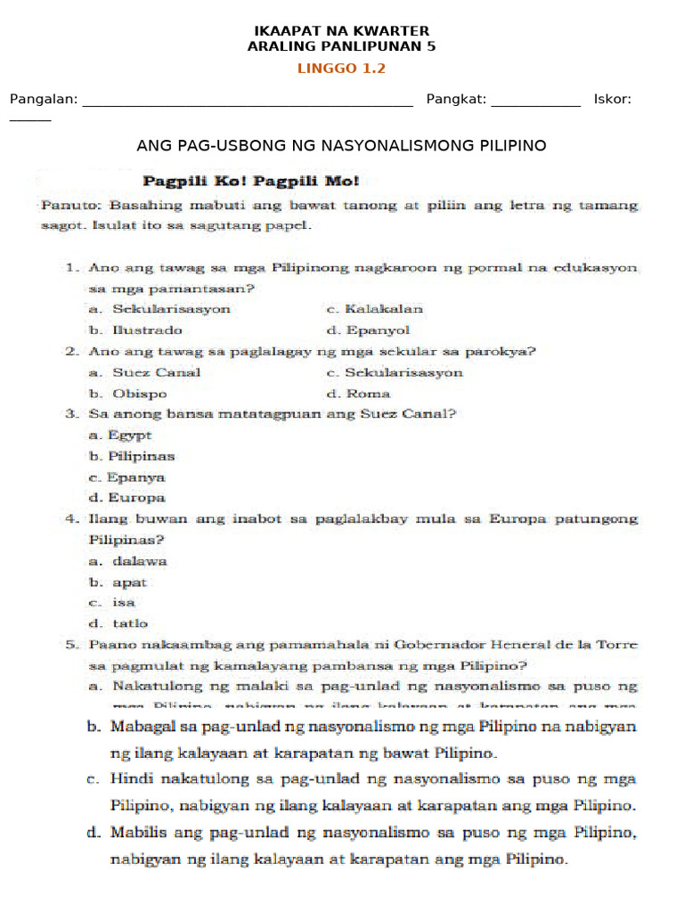 Blended-Ap5-Q4-W1 - 1.2 | PDF