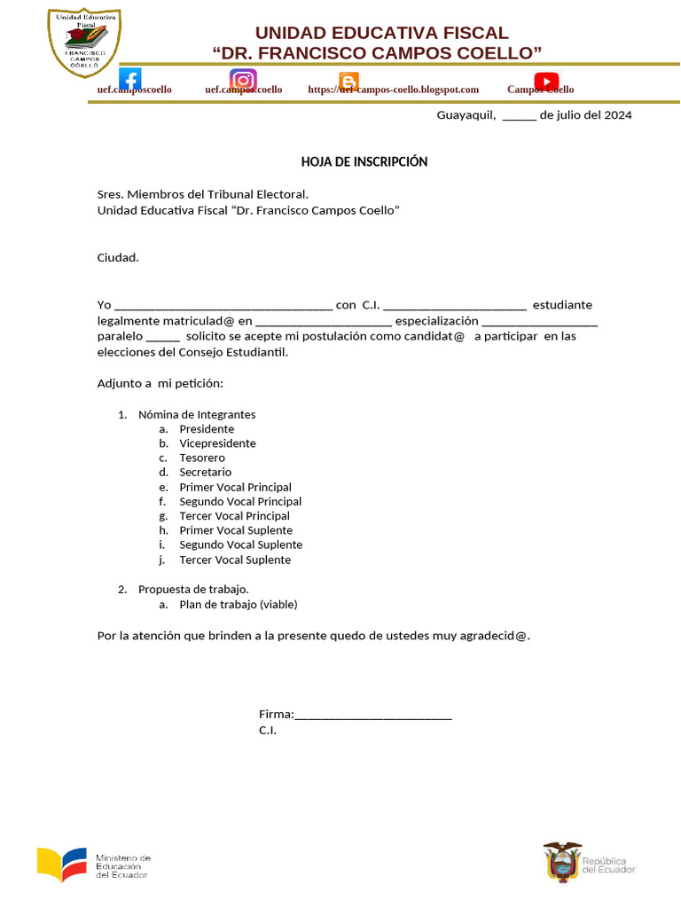 Elecciones Consejo Estudiantil 2024-2025 | PDF | Corrupción política ...