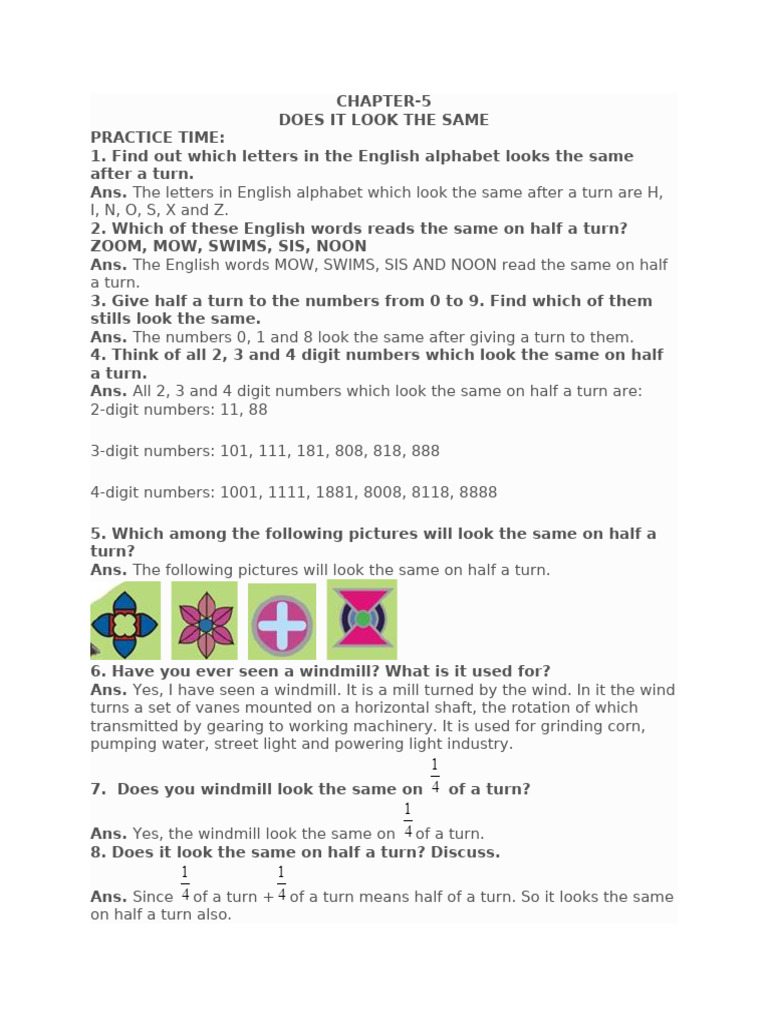 CHAPTER 5 math solution | PDF | Symmetry | Geometry