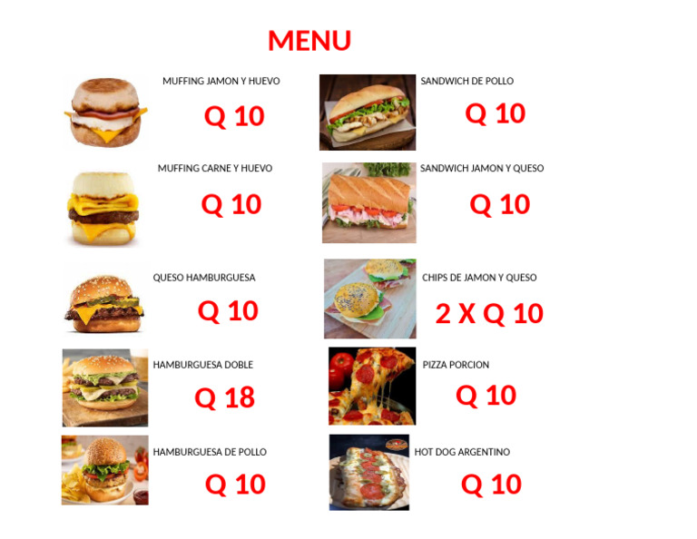 Muffing Jamon y Huevo Sandwich de Pollo | PDF