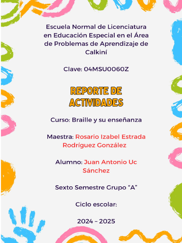 Reporte de Actividad | PDF | Sentidos | Percepción