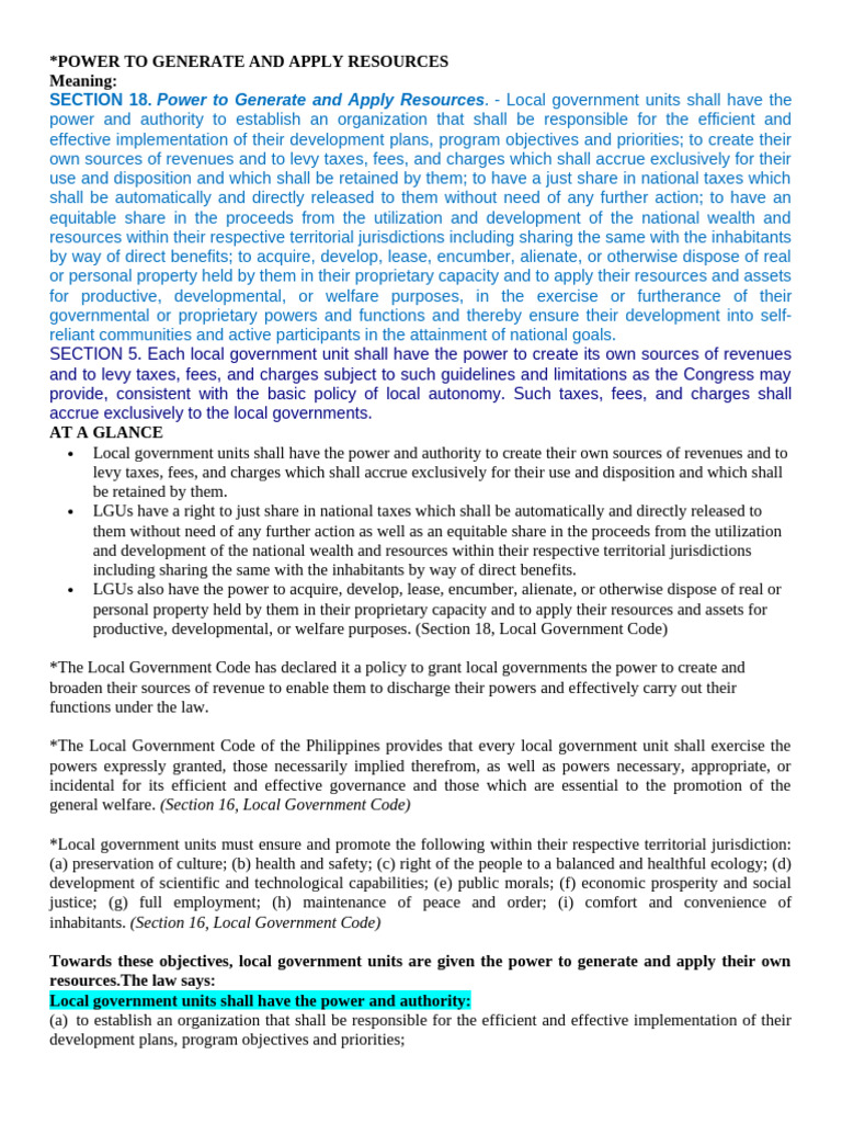 Compilation - Power To Generate and Apply Resources & Expropriation ...