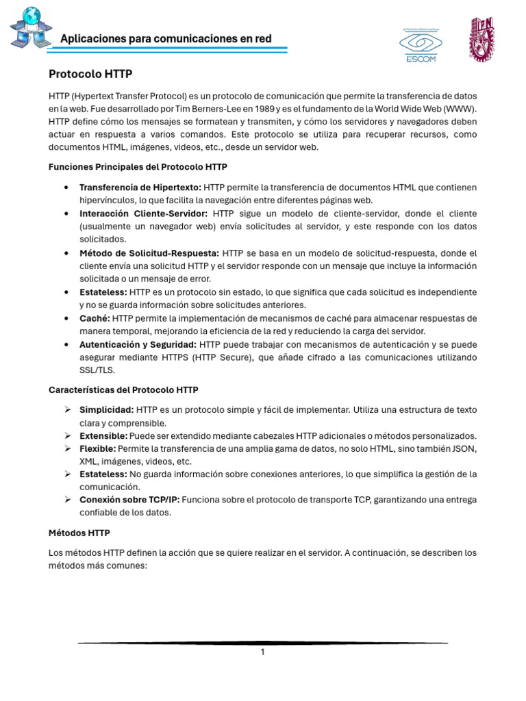 Función del Protocolo HTTP | PDF | Redes | Internet y web