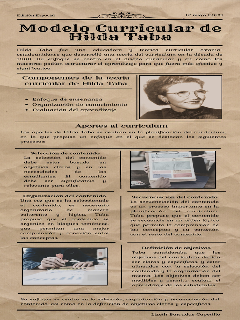 Teoría Curricular de Hilda Taba | PDF