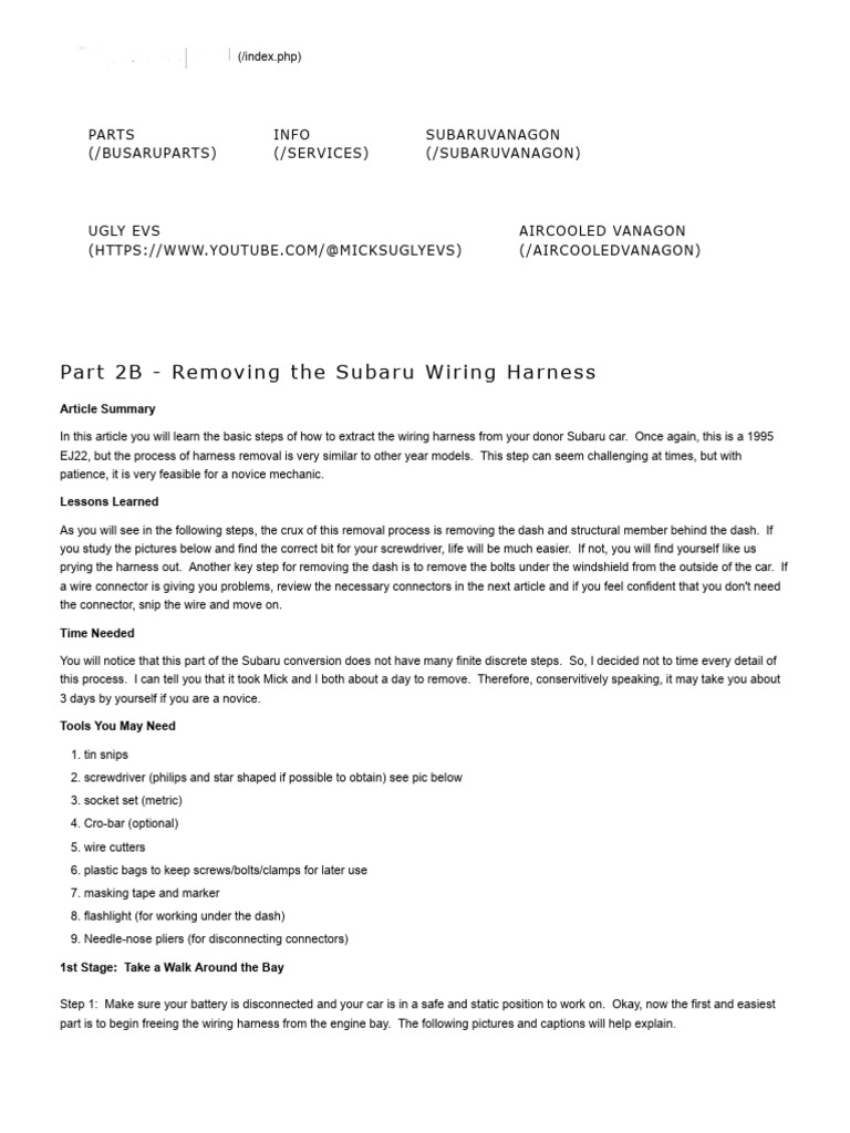 2B. Remove Wiring Harness | PDF | Electrical Connector | Manufactured Goods