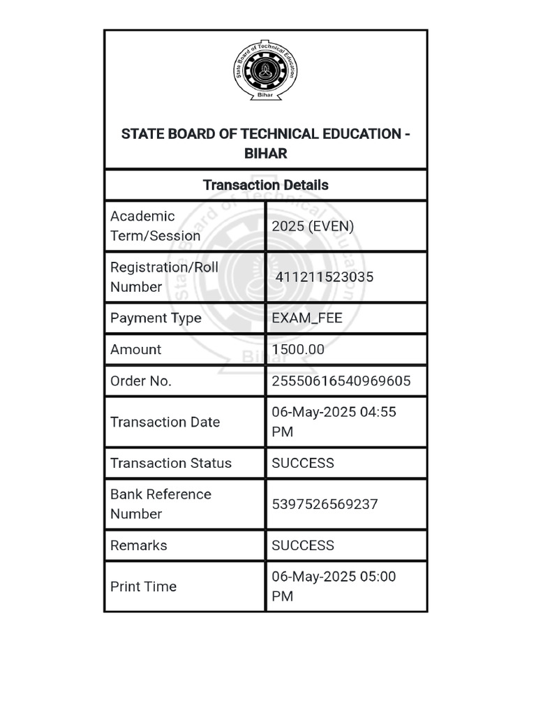 Fee Receipt | PDF