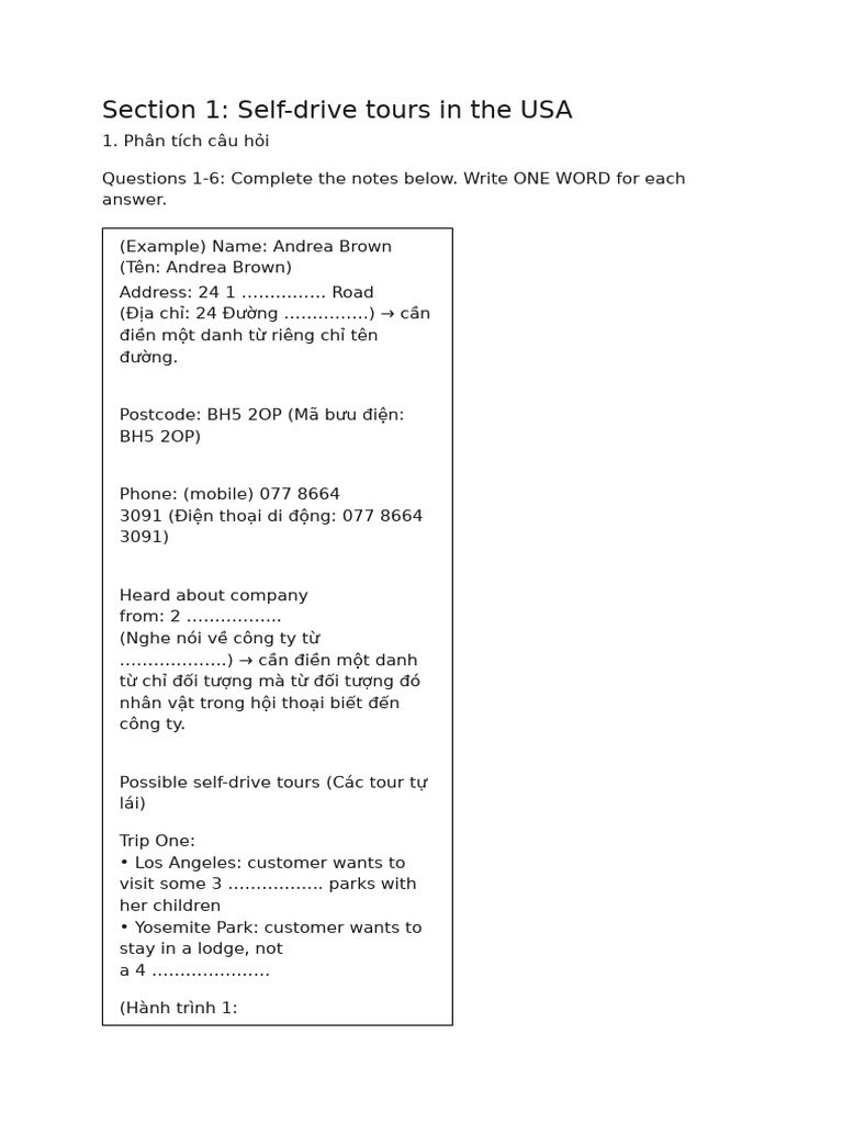 Section 1 Test 4 | PDF