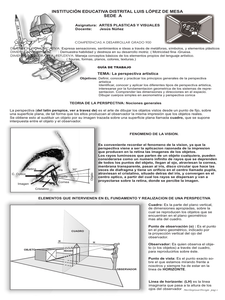 1 La Perspectiva Artistica | PDF | Perspectiva (Gráfica) | Ojo humano