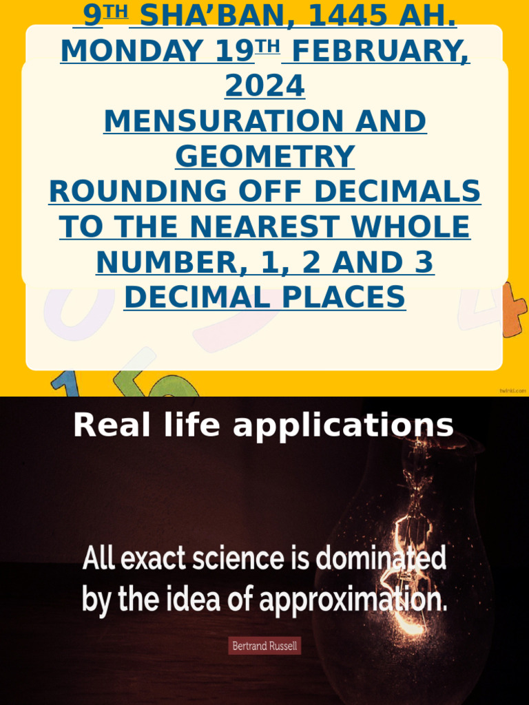 b6 wk2 Geo Rounding of Decimals To The Nearest Whole, 1 DP, 2dp, 3dp ...