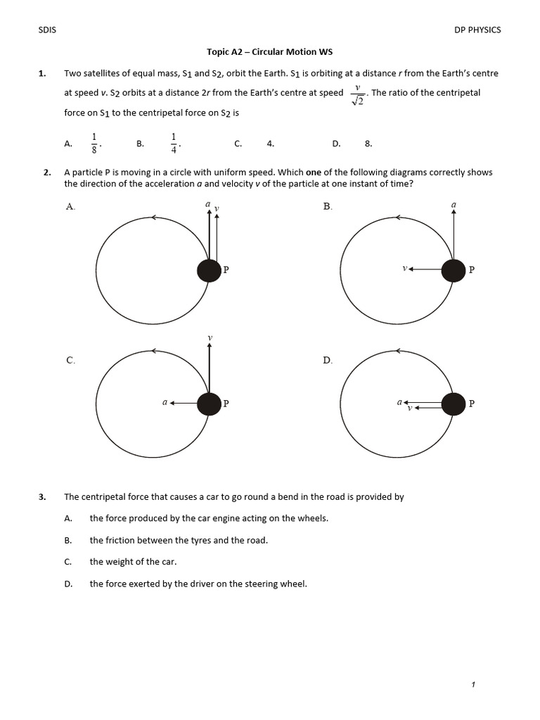 A. 2. Circular Motion With Ms | PDF | Force | Acceleration