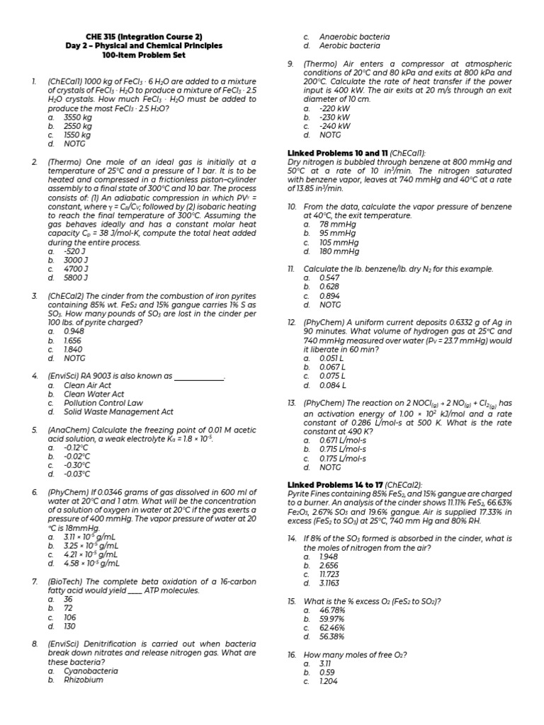 Day 2 Sample Problem Set | PDF | Stainless Steel | Steel