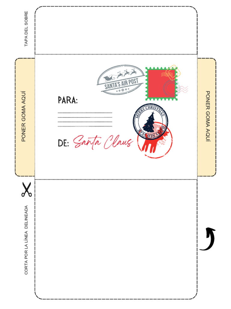 0013 Sobre de Carta de Santa Claus 1212 | PDF