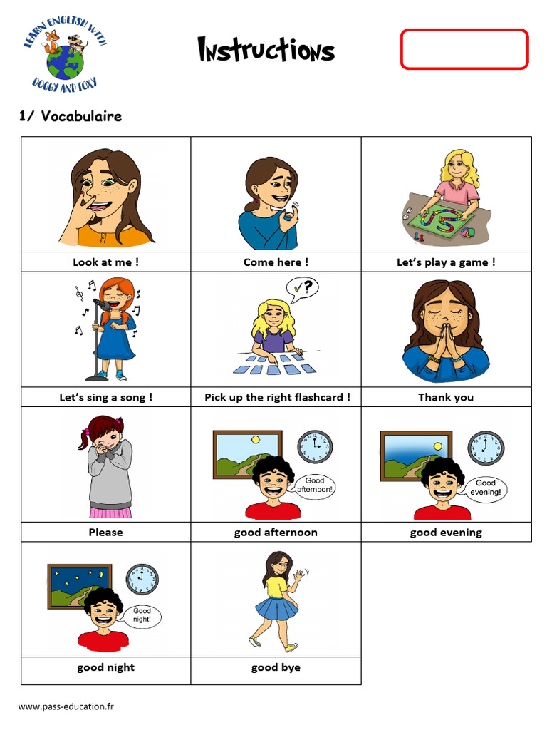 Instruction Trace Écrite Leçon Ce1 Anglais | PDF