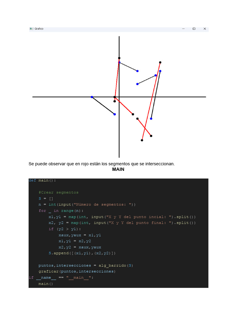 Programa Barrido Hacia Abajo para Encontrar Intersecciones | PDF | Programación de computadoras ...