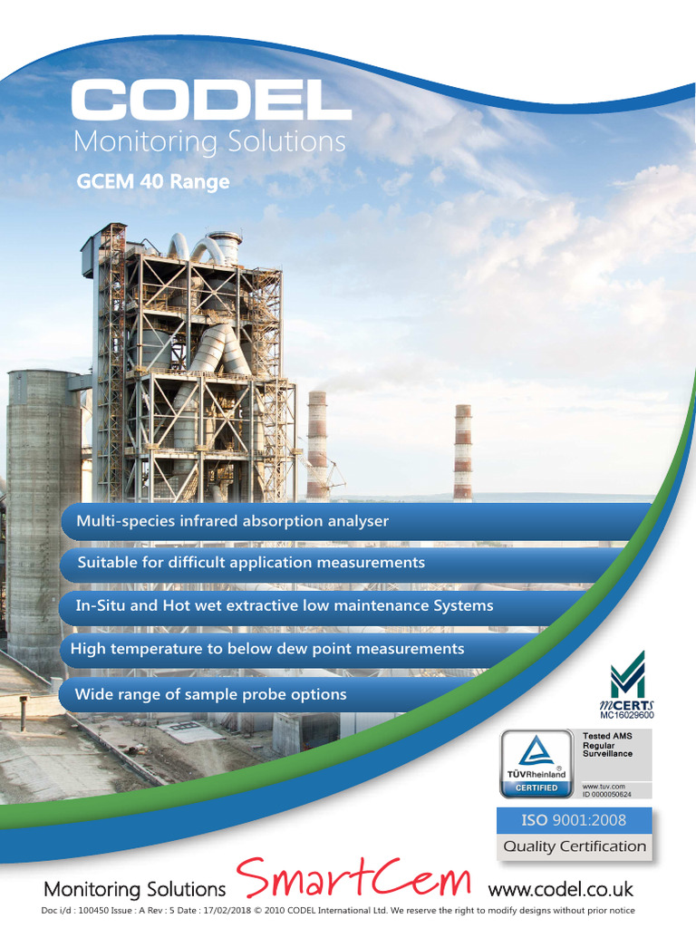 GCEM40 Multi-Gas Analyser Solutions | PDF | Gases | Carbon Dioxide