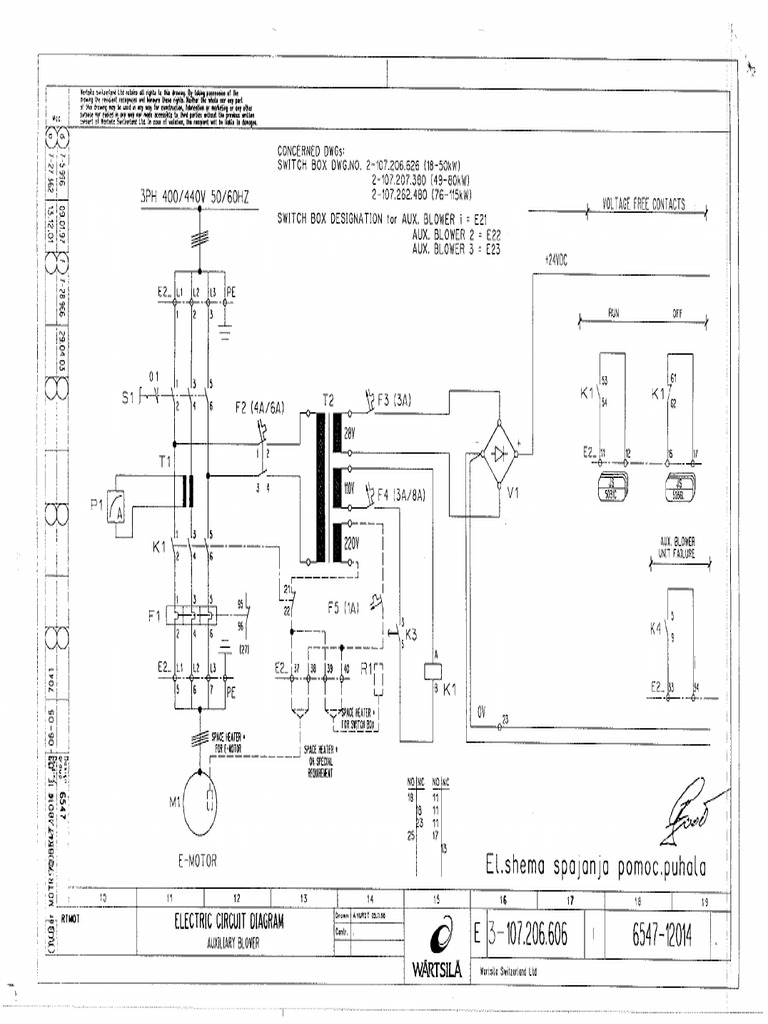 4 Electric Circuit Diagram, Auxiliary Blower | PDF