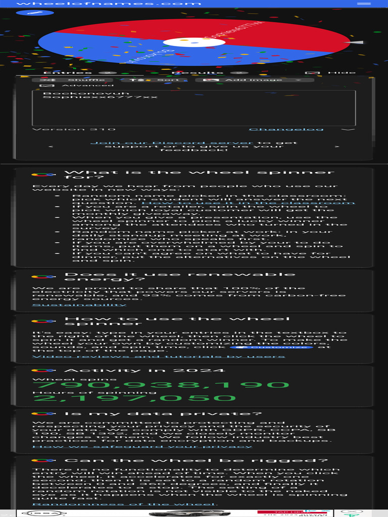 Wheel of Names Random Name Picker | PDF | Computing