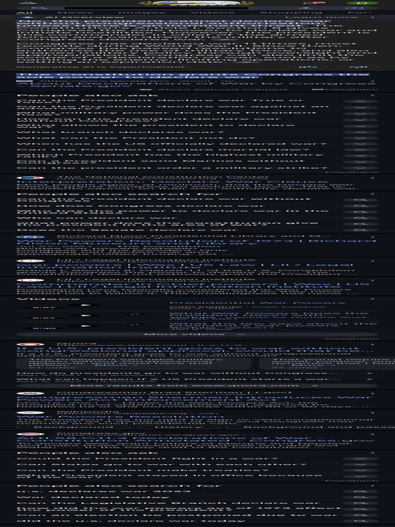 President's War Declaration Powers | PDF | War Powers Resolution ...