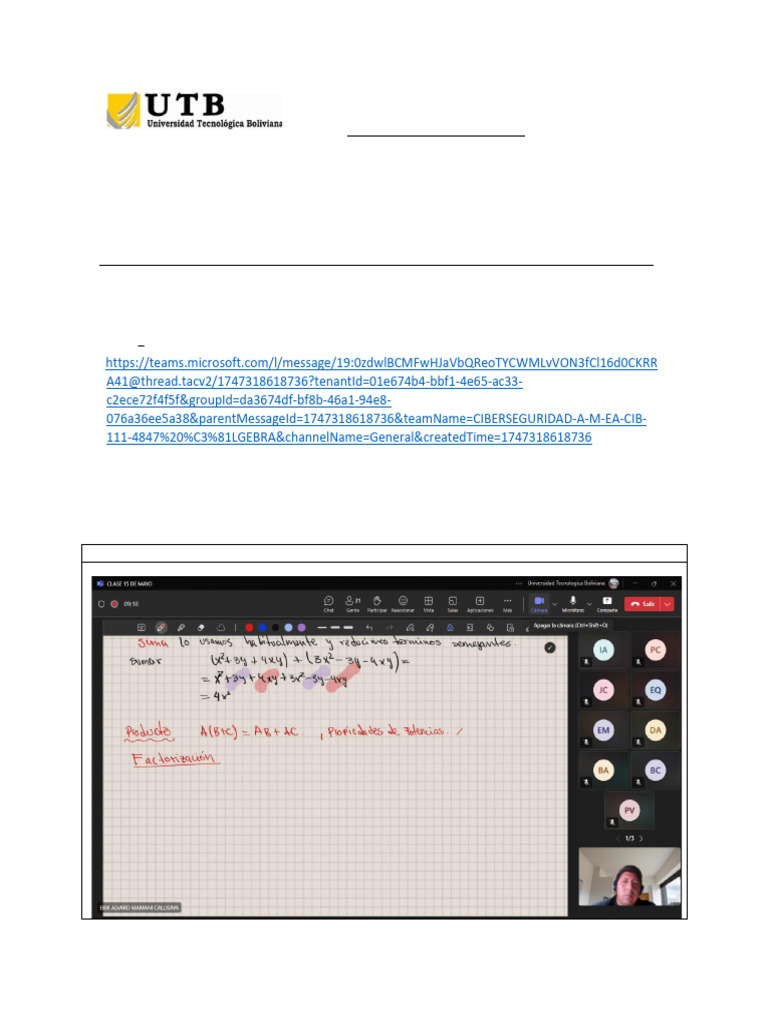 Informe de Clases Virtuales CIB-111 15 de Mayo | PDF