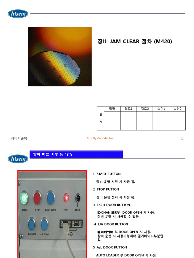 장비기술 - Jam Clear (M420) | PDF