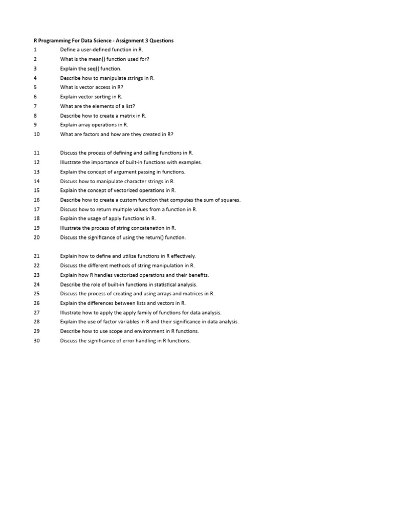 AQ3-R Programming For Data Science | PDF