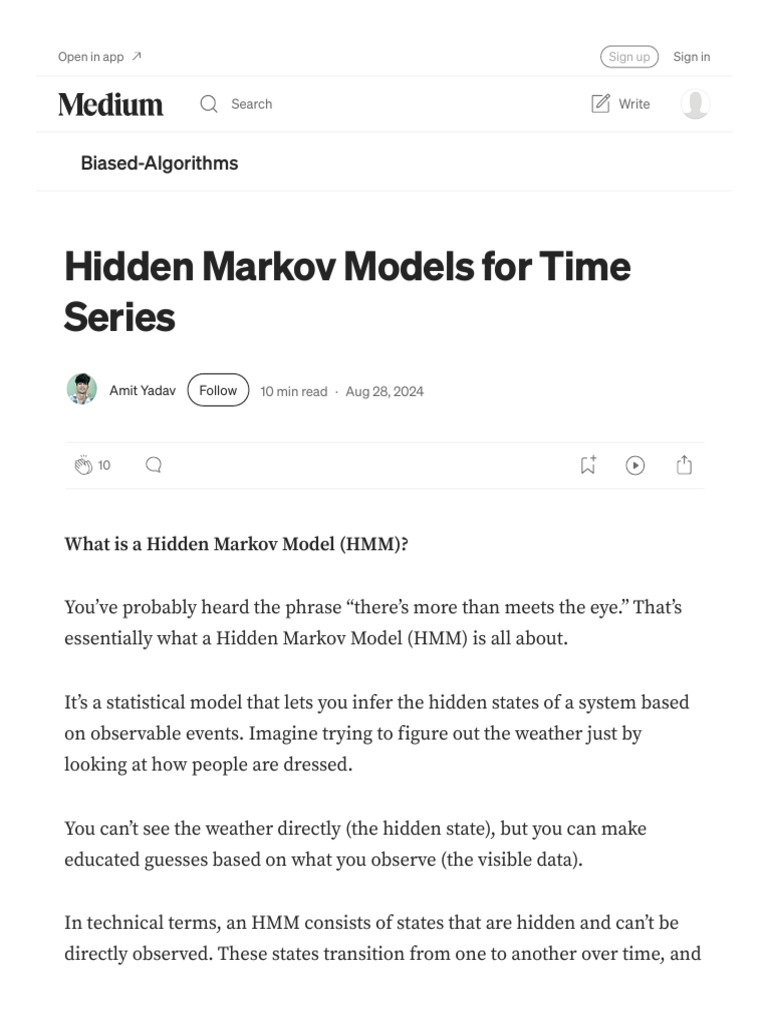 Hidden Markov Models For Time Series | PDF | Time Series | Gene