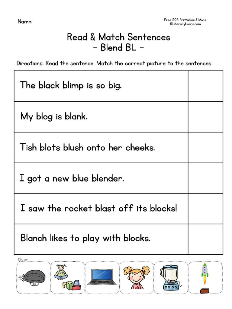 Consonant Blends BR - BL LiteracyLearn | PDF