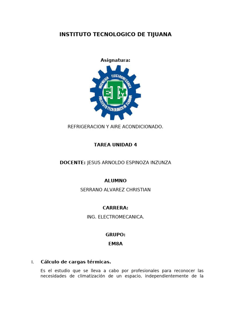 Tarea U4 | PDF | Humedad | Temperatura