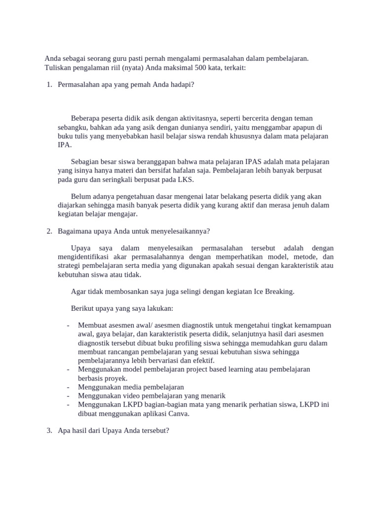 Studi Kasus PPG 2024 | PDF