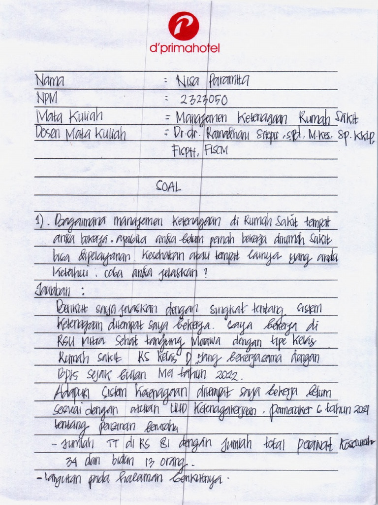 Nisa Paramita (2323050) Uts Sem 3 | PDF