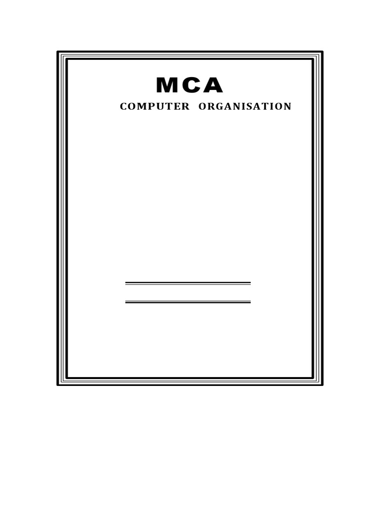 MCA Computer Organization Lessons | PDF | Central Processing Unit ...
