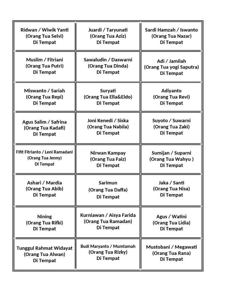 Tempelan Undangan Pernikahan 2023 | PDF