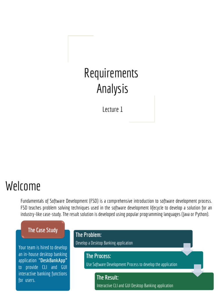 Lec 01 - Requirement Analysis-3 | PDF | Innovation | Planning