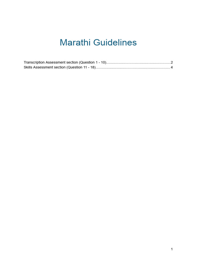 Marathi Guidelines 2 | PDF | Punctuation | Acronym
