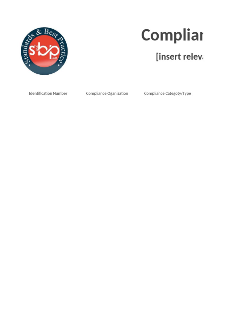 Compliance Register Template Overview | PDF