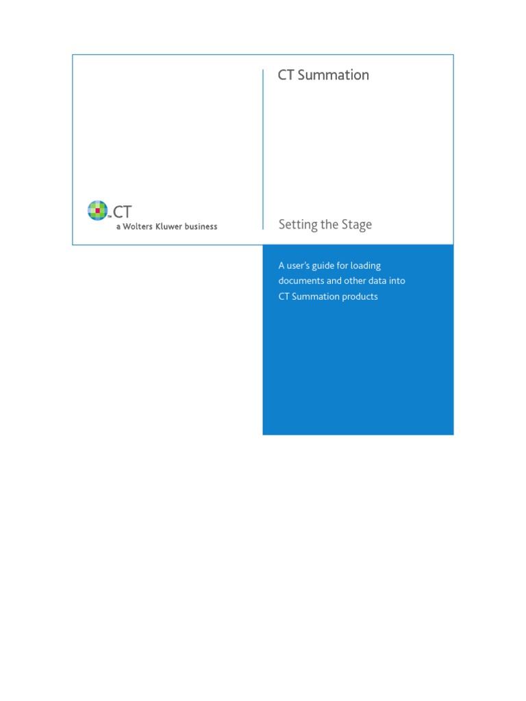 CT Summation User Manual | PDF | File Format | Image Scanner