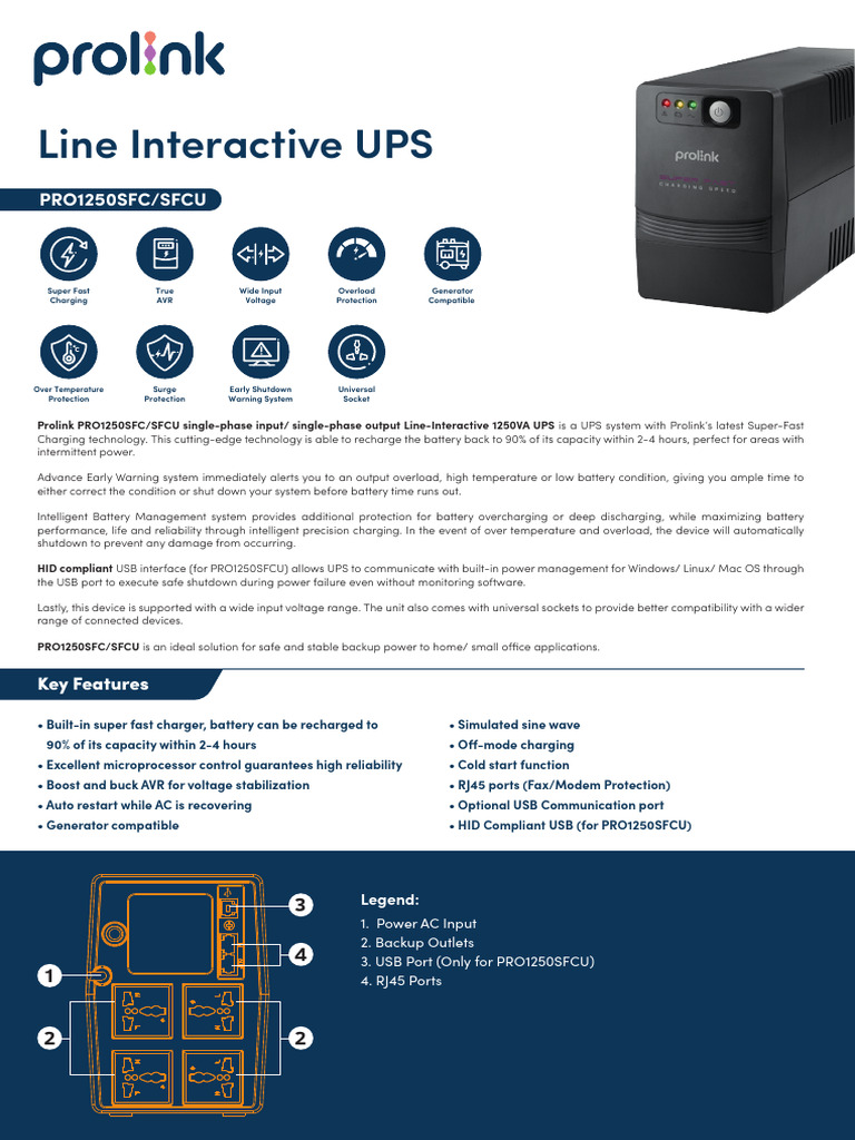 Pro1250sfc-Sfcu Datasheet Date 20240515 | PDF | Power Supply | Power (Physics)