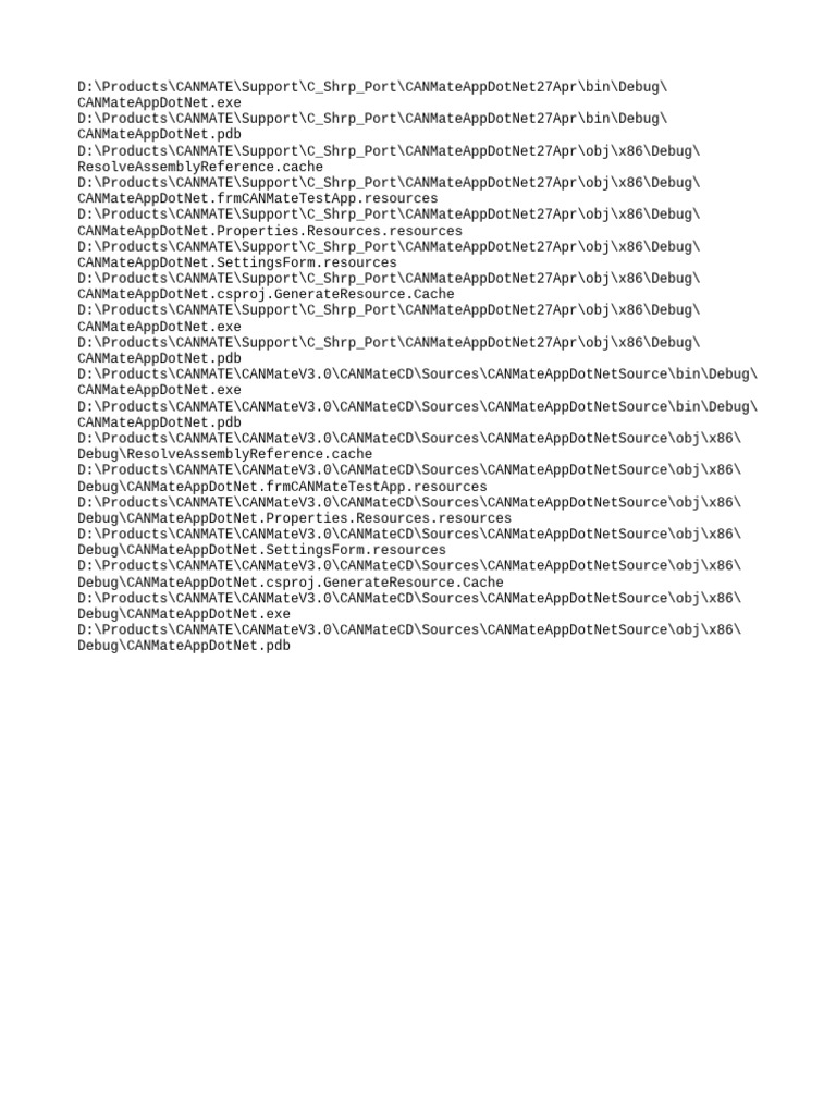 CANMateAppDotNet Csproj FileListAbsolute | PDF
