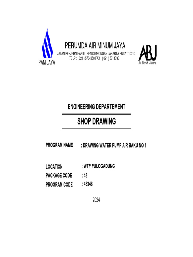 Drawing Water Pump Air Baku No 1 | PDF | Turbomachinery | Hydraulics