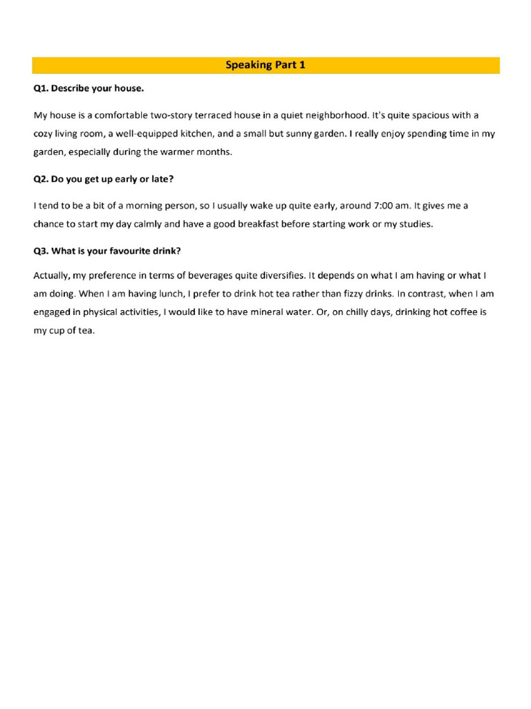 15 Ta Full Mock Test For Speaking | PDF