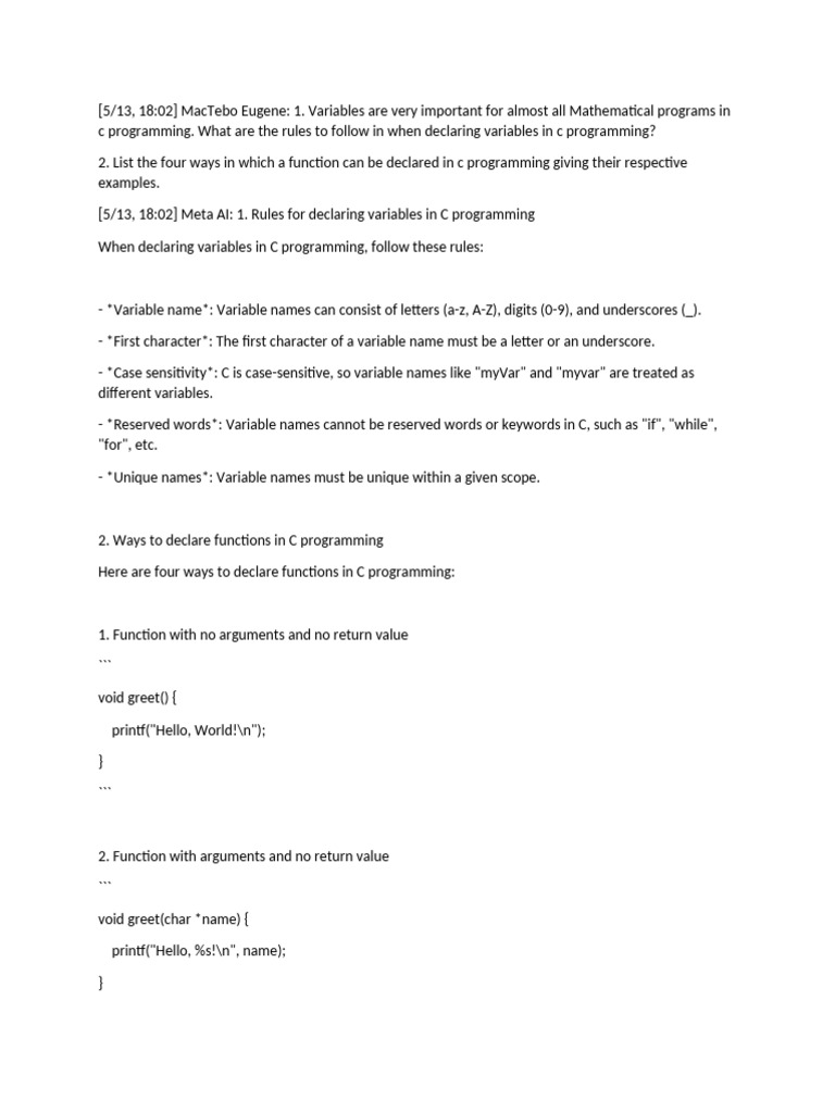 Case Study exam questions | PDF | Integer (Computer Science) | Parameter (Computer Programming)