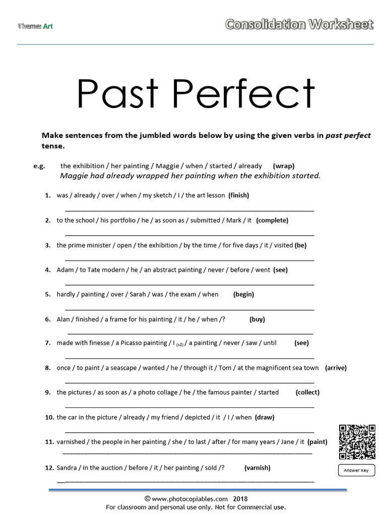 Past Perfect - Jumbled Sentences | PDF