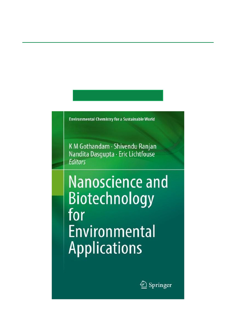 Hurry Download Nanoscience and Biotechnology for Environmental ...